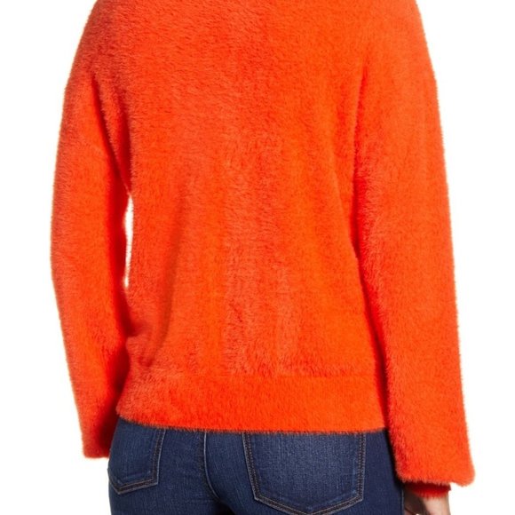 Halogen | Sweaters | Halogen Fuzzy Vneck Sweater Red Shock | Poshmark